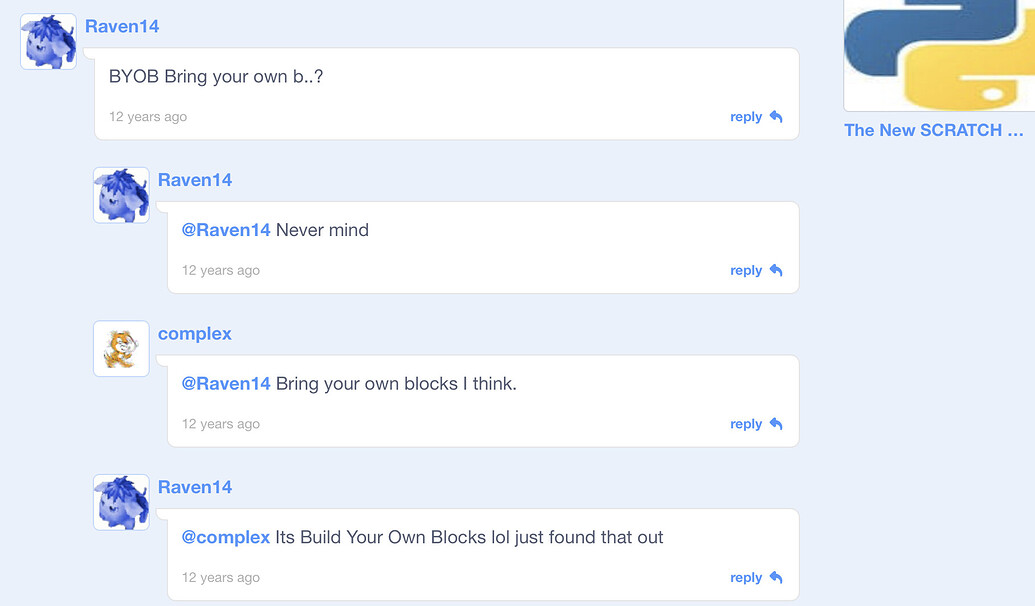 BYOB Bring your own b..? - Share your Projects - Snap! Forums