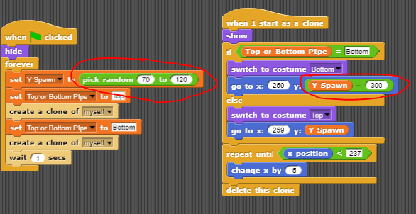 Flappy Bird Pipes Overlapping - Help with Snap! - Snap! Forum