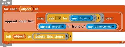 How to delete all clones at once - Snap! Editor - Snap! Forum