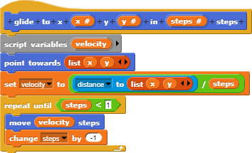 Glide block from scratch workaround. - #3 by bh - Feature Requests - Snap! Forum