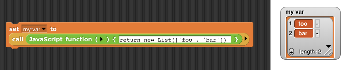 Set Snap! variable's value to a list/array value - Advanced Topics - Snap! Forum